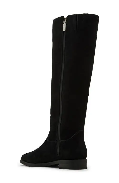 Blondo Deacon Knee High Riding Boots - Black Suede