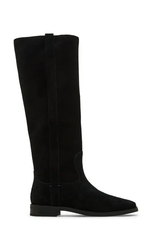 Blondo Deacon Knee High Riding Boots - Black Suede