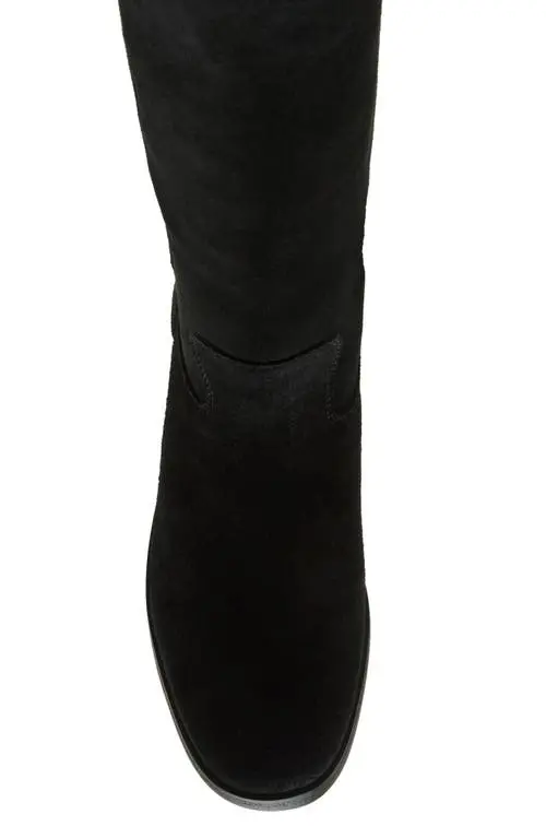 Blondo Deacon Knee High Riding Boots - Black Suede