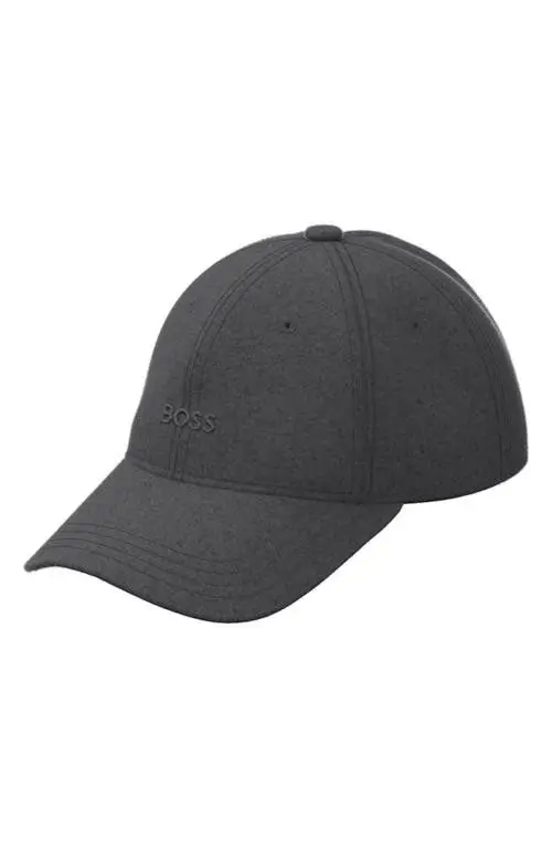 BOSS Derrel Wool Blend Baseball Cap - Open Grey