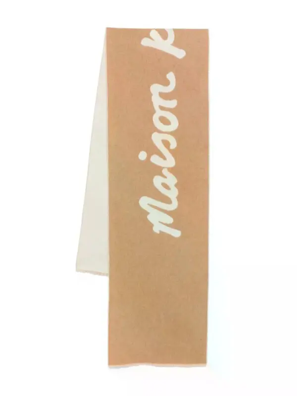 Maison Kitsuné Handwriting Scarf - Brown