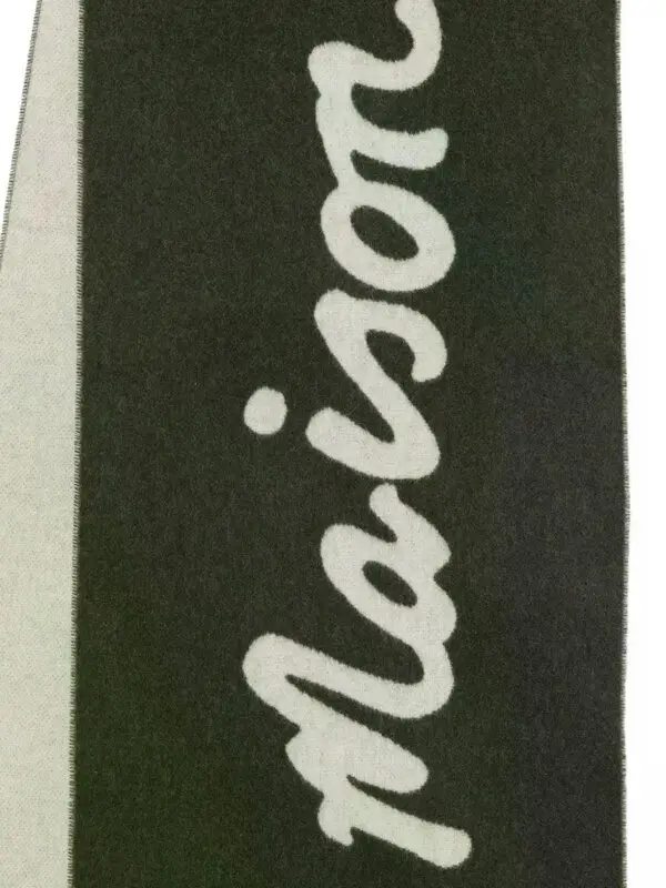 Maison Kitsuné Handwriting Scarf - Green