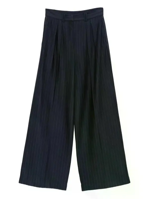 Max Mara Pinstripe Pleated Trousers