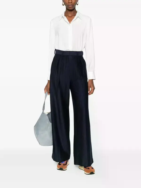 Max Mara Pinstripe Pleated Trousers