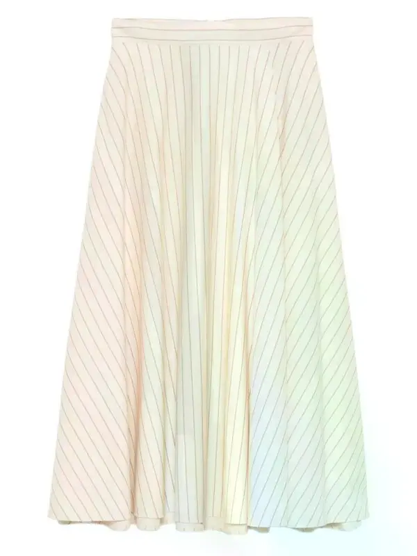 Max Mara Striped Flared Midi Skirt
