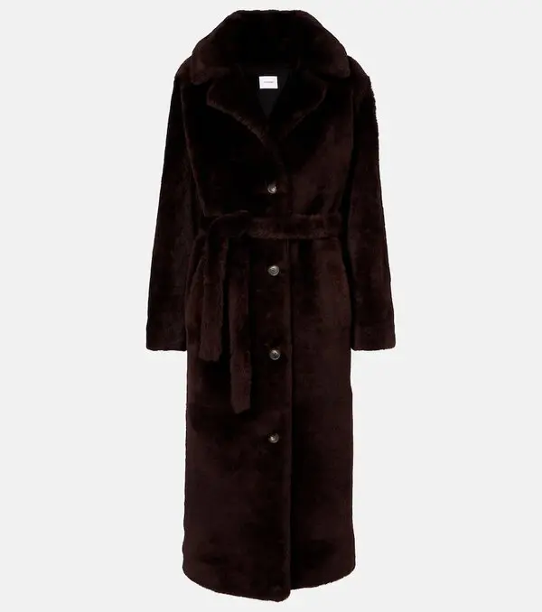 YVES SALOMON Shearling Coat - Brown