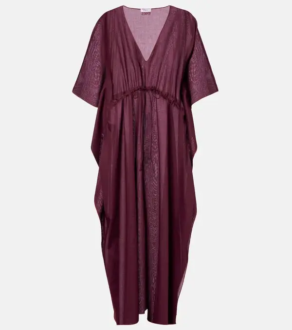 ERES Voilier Cotton Kaftan - Burgundy