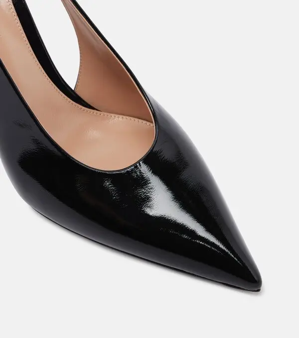 GIANVITO ROSSI Robbie 85 Leather Slingback Pumps - Black