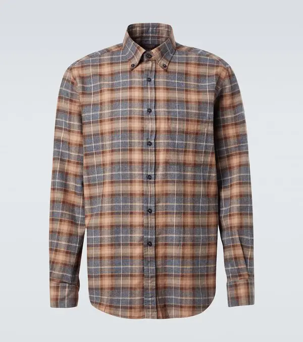 SLOWEAR Plaid Cotton Flannel Shirt