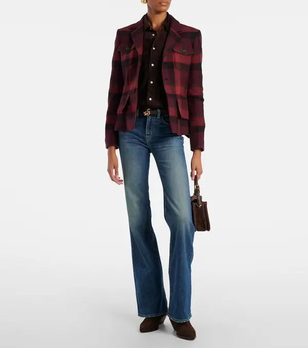 Polo Ralph Lauren Plaid Wool-blend Tweed Blazer