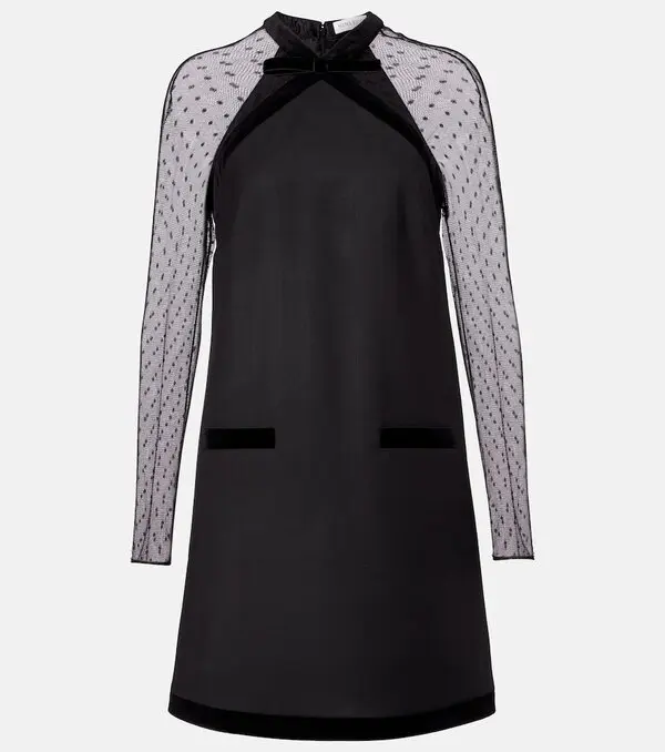 Nina Ricci Virgin Wool Gabardine Minidress - Black