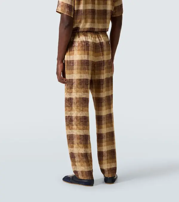 Dries Van Noten Checked Jacquard Straight Pants