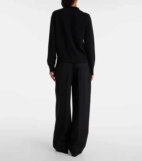 JIL SANDER Sequined Virgin Wool Cardigan