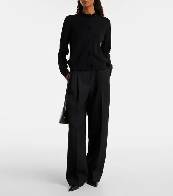 JIL SANDER Sequined Virgin Wool Cardigan