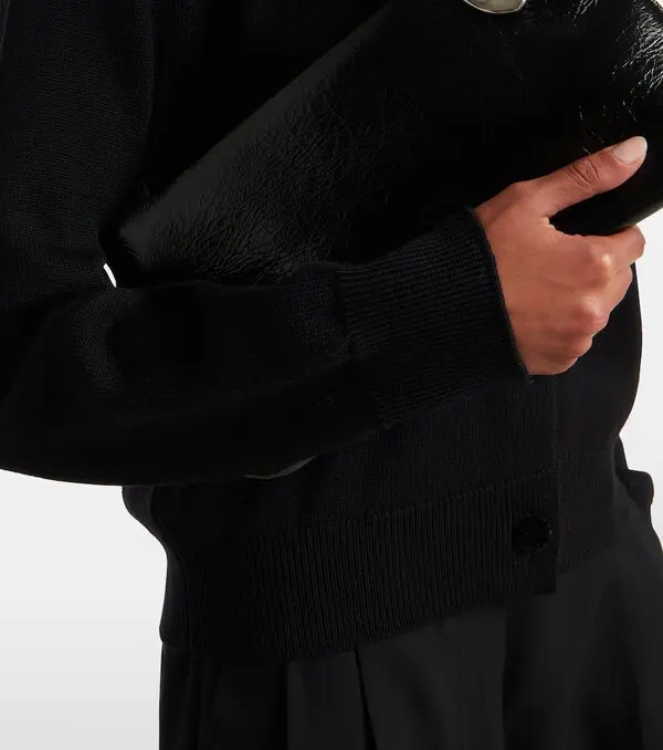 JIL SANDER Sequined Virgin Wool Cardigan