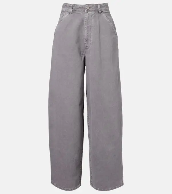 LEMAIRE High-rise Wide-leg Jeans - Grey