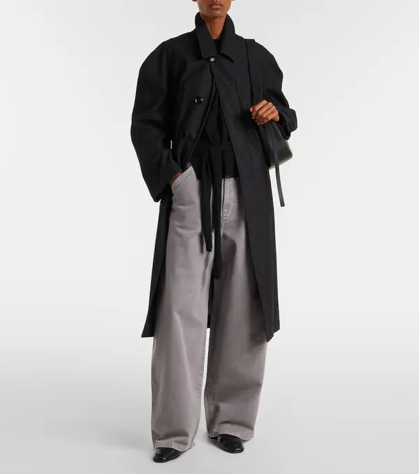 LEMAIRE High-rise Wide-leg Jeans - Grey