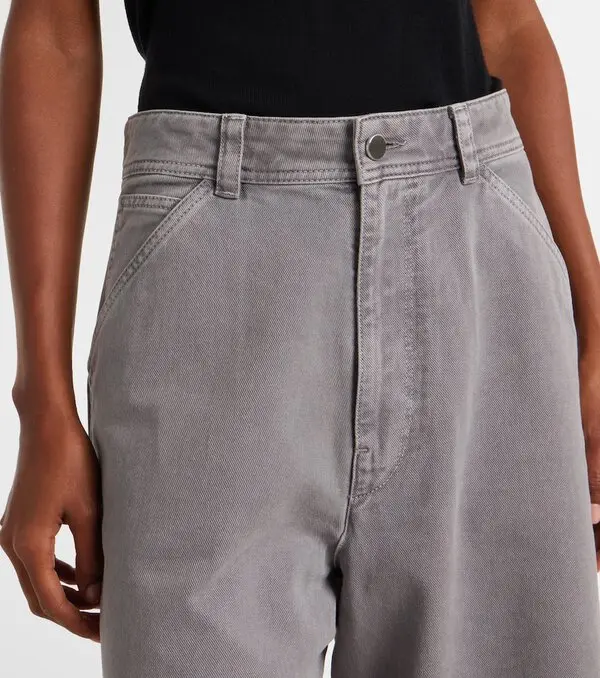 LEMAIRE High-rise Wide-leg Jeans - Grey