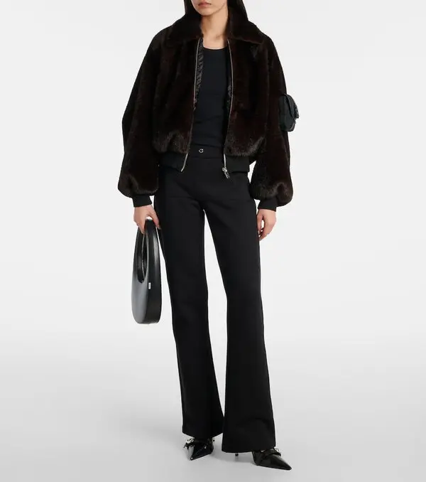 Coperni Cropped Bomber Jacket - Brown