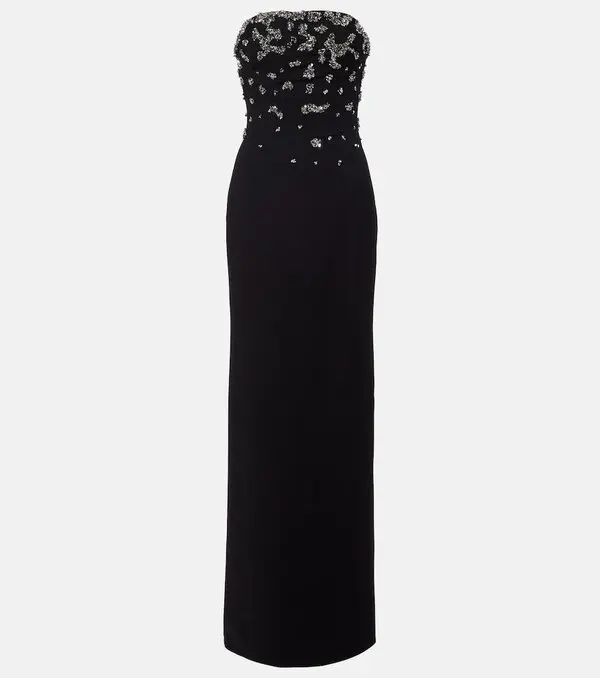 MARMAR HALIM Sequined Crêpe Bustier Gown