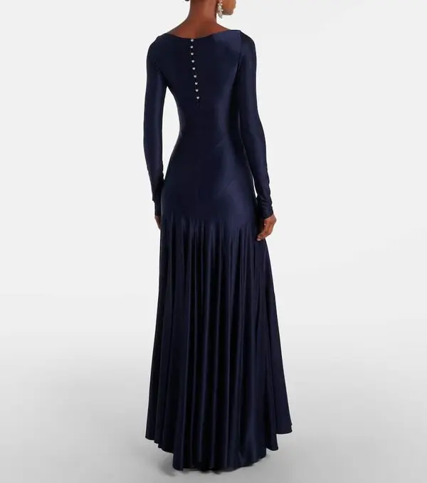 Rabanne Paneled Jersey Maxi Dress