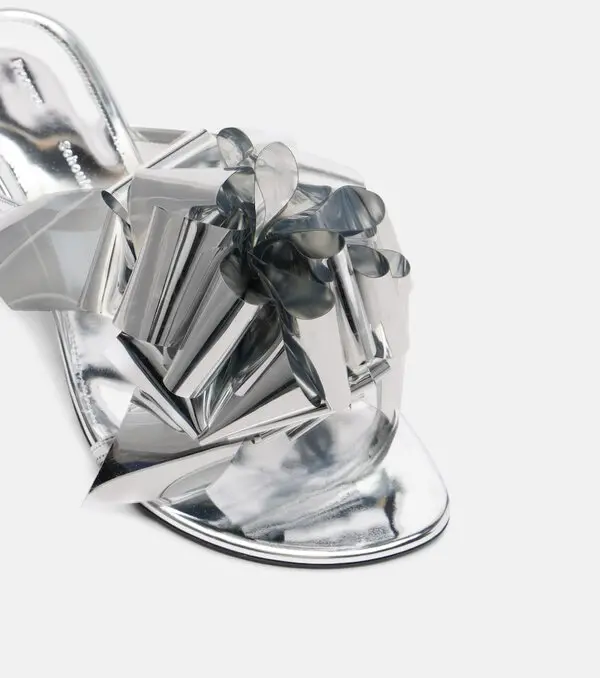 Proenza Schouler Mirrored Leather Mules - Silver