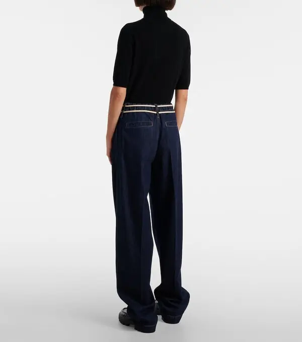 Sportmax Nembi High-rise Wide-leg Jeans - Blue