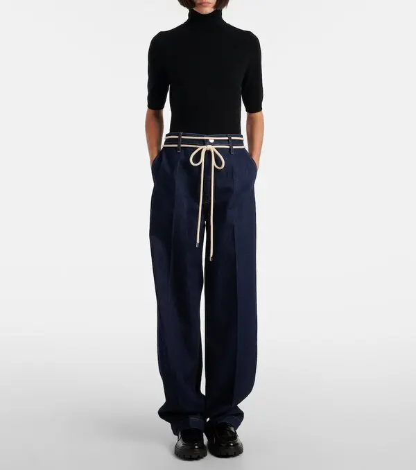 Sportmax Nembi High-rise Wide-leg Jeans - Blue