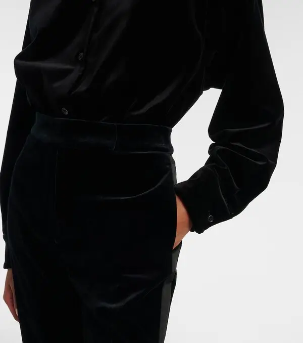 Max Mara Cotton Velvet Bodysuit - Black
