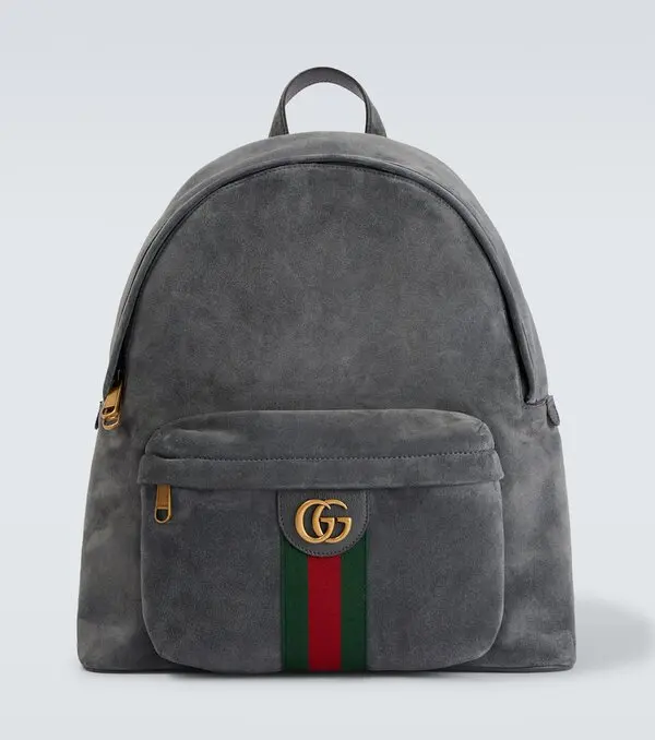Gucci Ophidia Suede Backpack - Grey