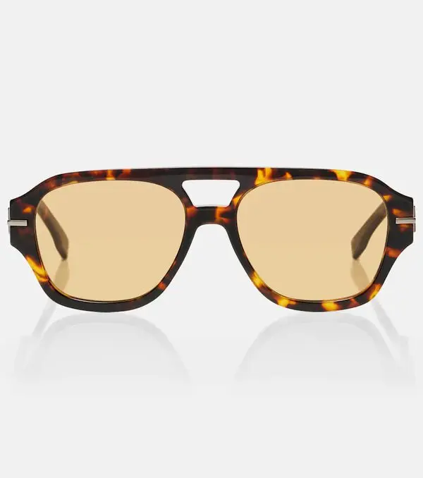 Fendi Graphy Aviator Sunglasses - Brown