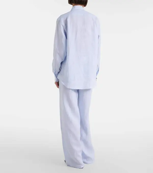 Loro Piana Valerio High-rise Wide-leg Linen Pants