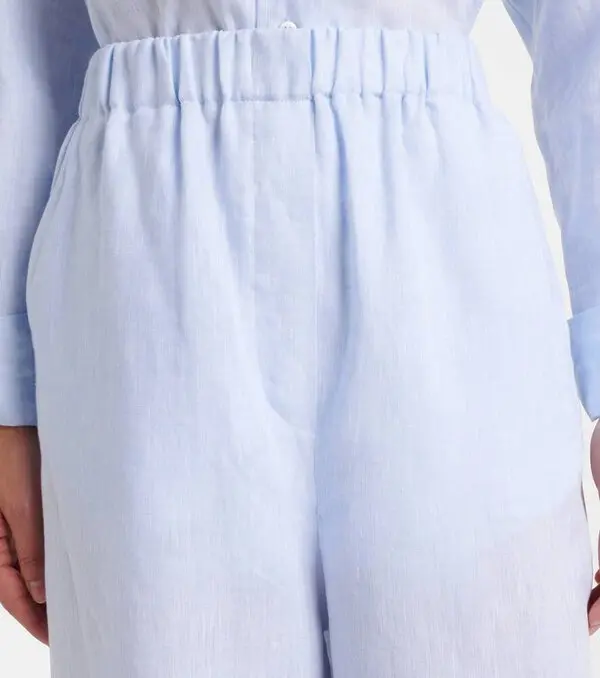 Loro Piana Valerio High-rise Wide-leg Linen Pants