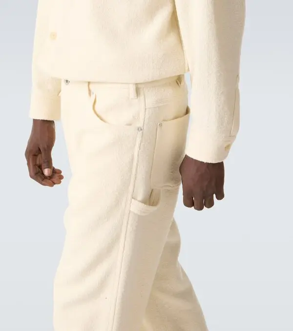 Auralee Wool Tweed Wide-leg Trousers