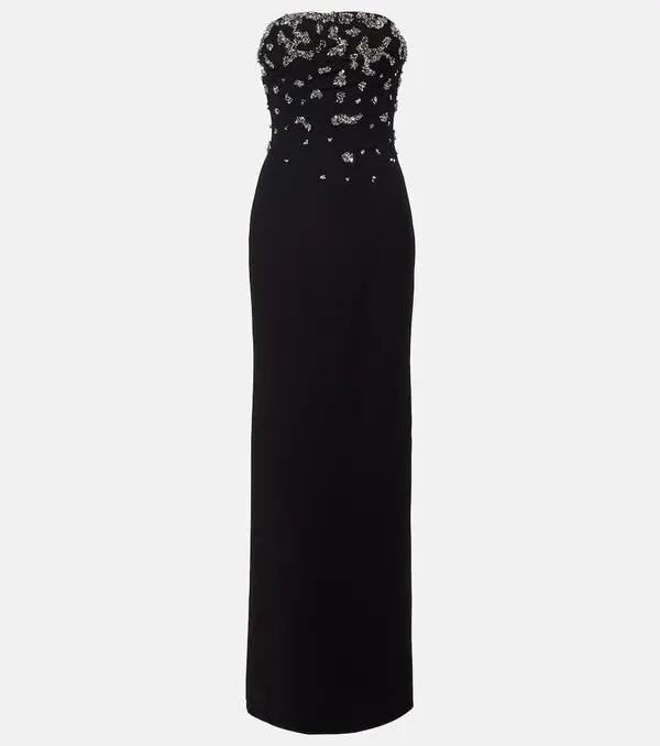 MARMAR HALIM Sequined Crepe Bustier Gown