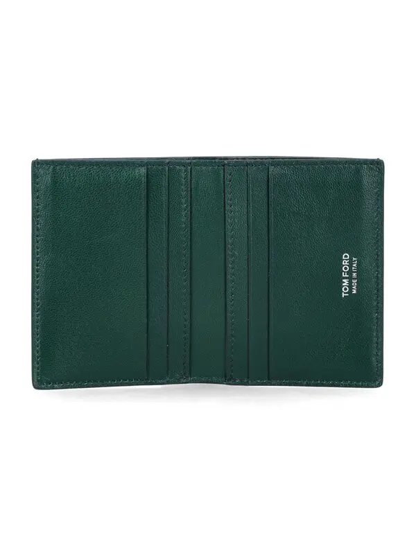 TOM FORD ケース　深緑 Tom Ford Croc-Embossed Leather Cardholder In Green - 30% Off