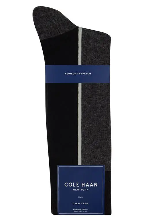 Cole Haan Colorblock Dress Socks - Black