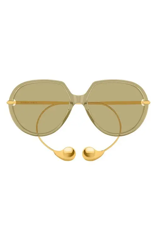 Bottega Veneta 60mm Round Frame Sunglasses - Yellow
