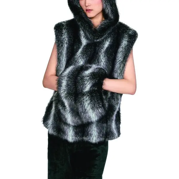 Anna Sui Faux Fox Muff - Silver
