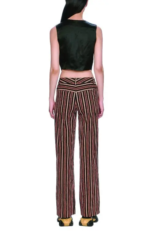 Anna Sui Pinstripe Sleeveless Vest