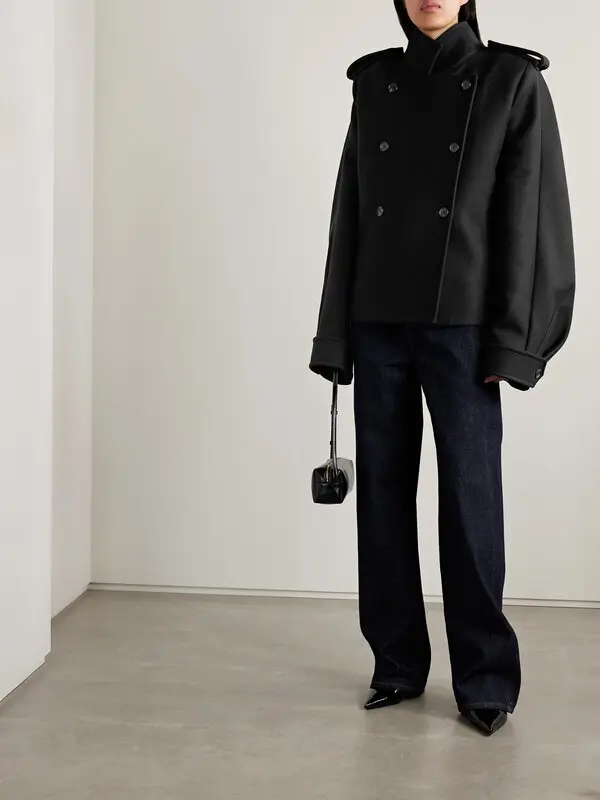 Khaite Dean Double-breasted Wool Jacket - Black