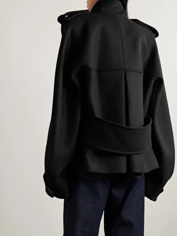 Khaite Dean Double-breasted Wool Jacket - Black