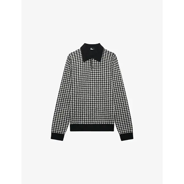 The Kooples Houndstooth Knitted Jumper
