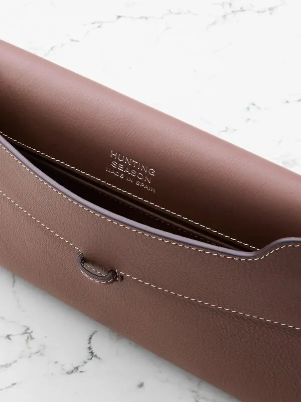 HUNTING SEASON Large Leather Clutch - Brown