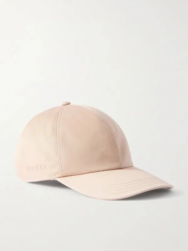 Gucci Embroidered Cotton-canvas Baseball Cap - Neutrals