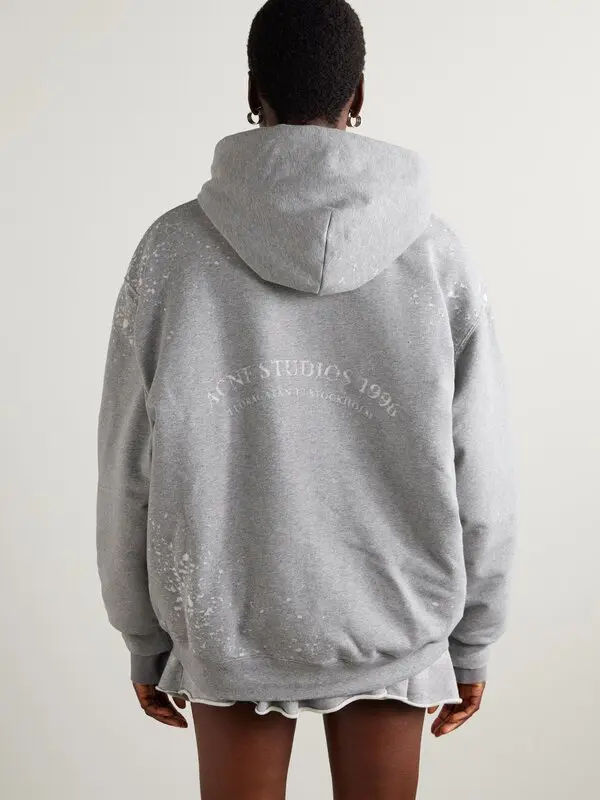 Acne Studios Flexa Hooded Cotton-blend Jersey Sweatshirt