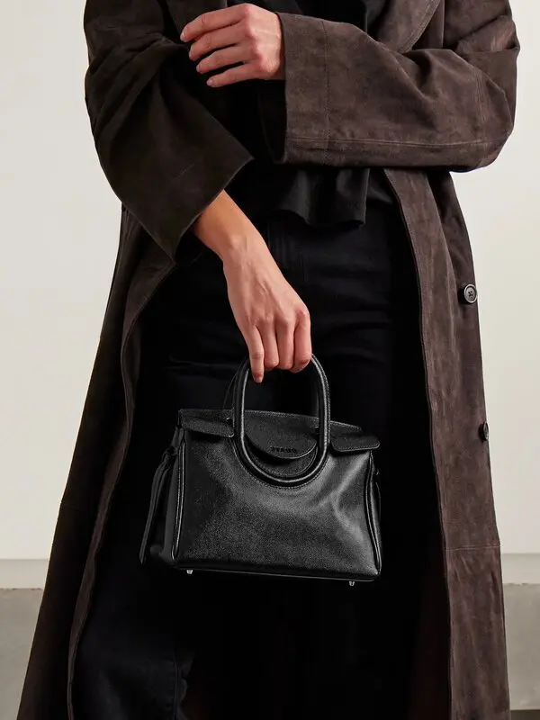 Staud Maude Mini Textured-leather Tote