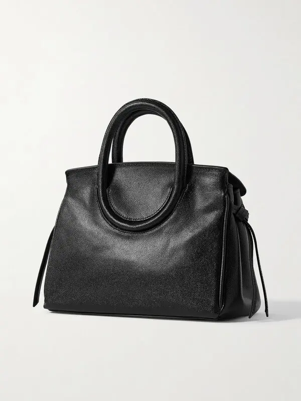 Staud Maude Mini Textured-leather Tote