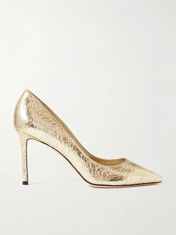 JIMMY CHOO Romy 85 Metallic Pumps