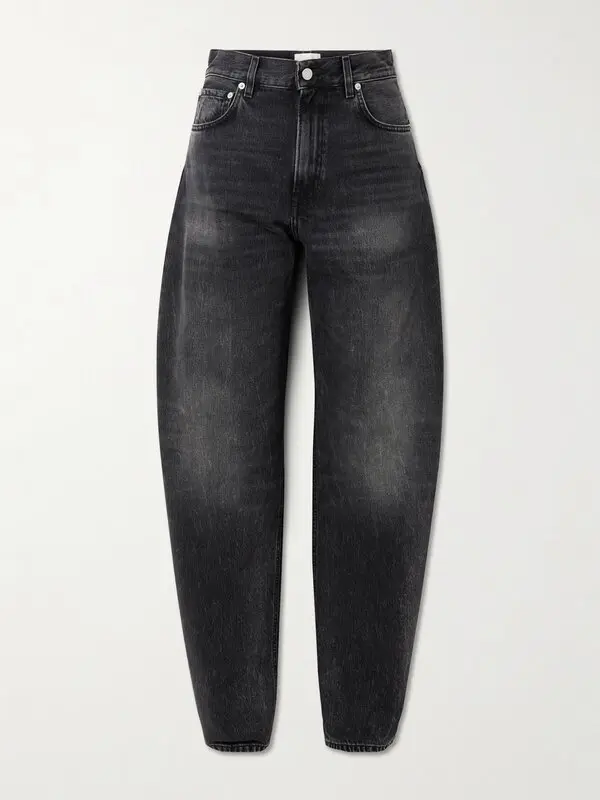 HAIKURE Bibi Mid-rise Barrel-leg Jeans - Black
